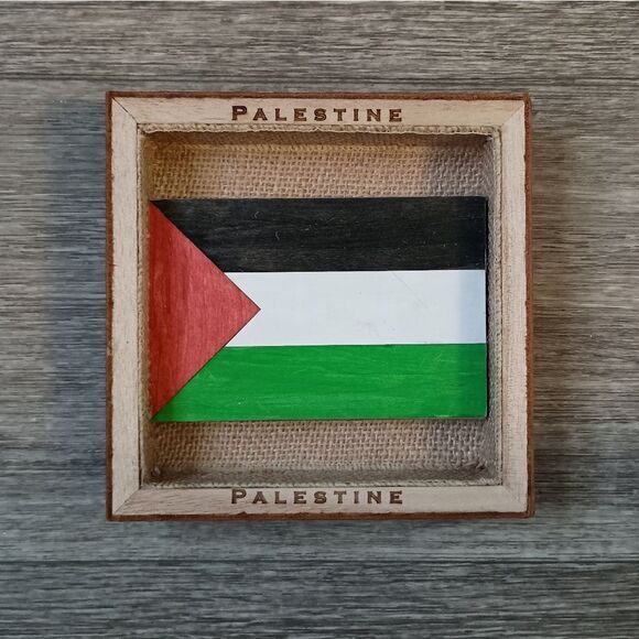 GrabitAll | Wall Decor | Palestine Wooden Flag Leatheroutside And ...